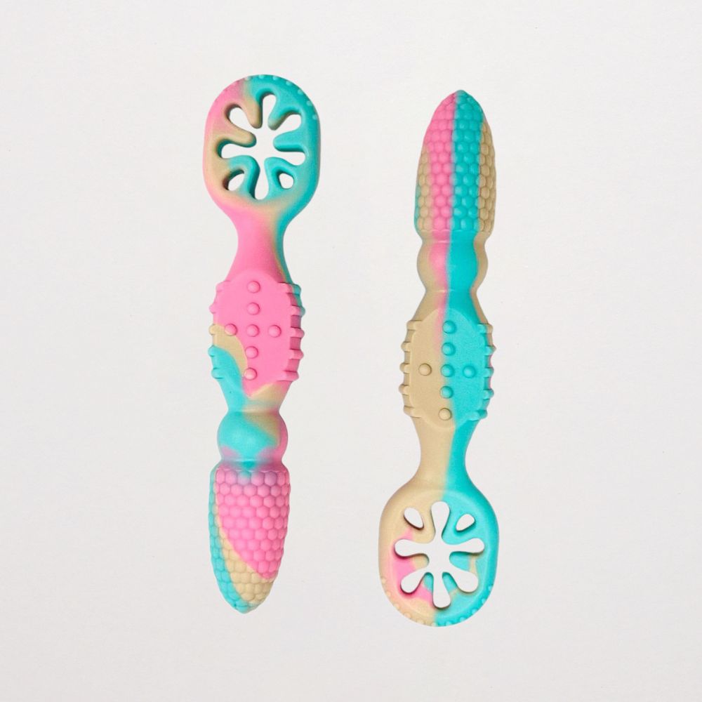Dipper Spoon Set | Baby Self-Feeding Silicone Spoons – nibbleandrest